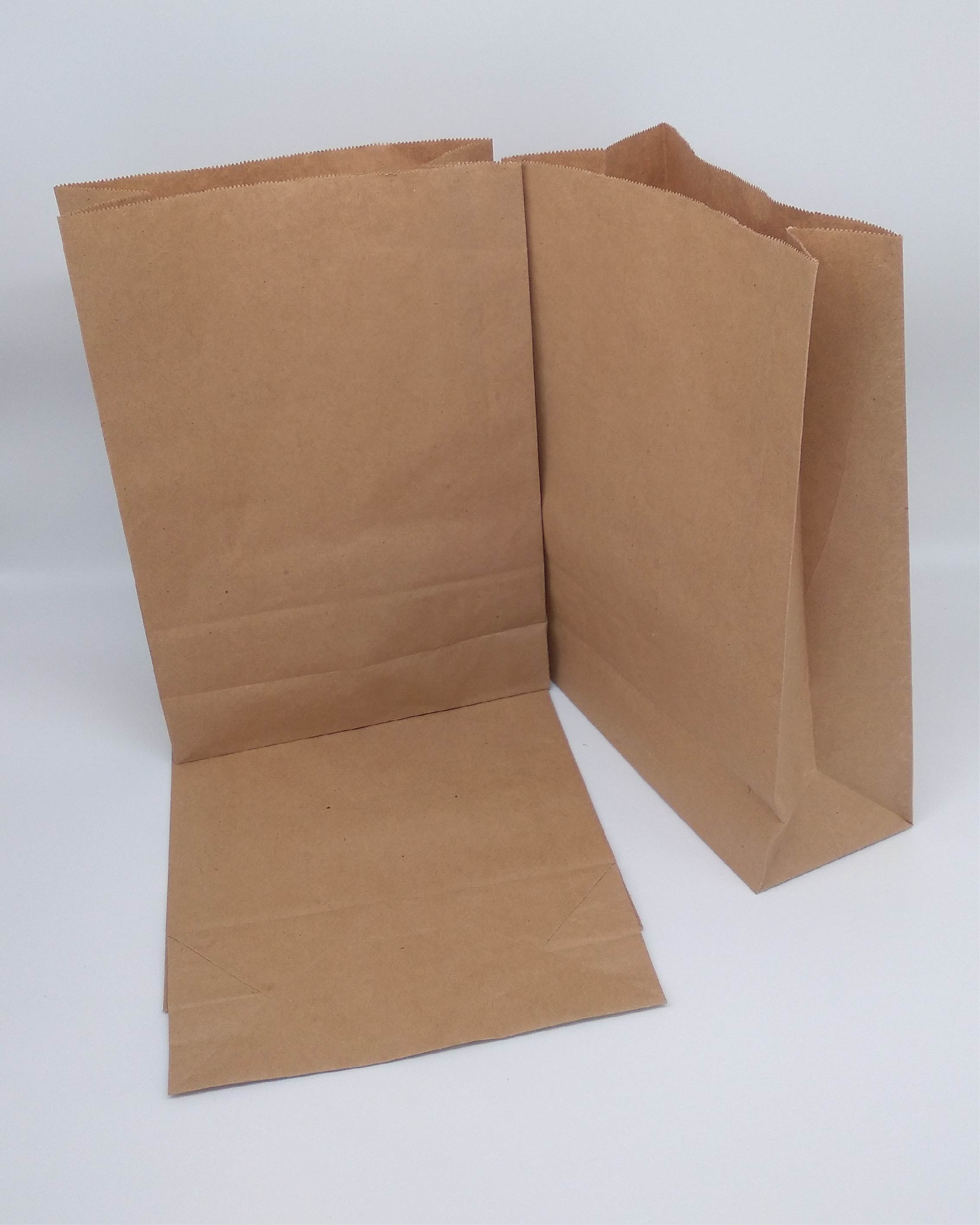 500 Sachet restaurant à emporter fond carré kraft standard – LIVPACK ...